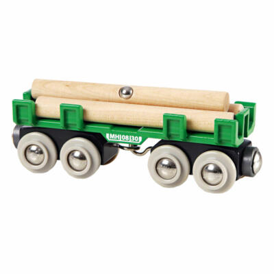 Brio Timber Wagon Lumber Car 4-Part Accessory for Wooden Railway Rail ...