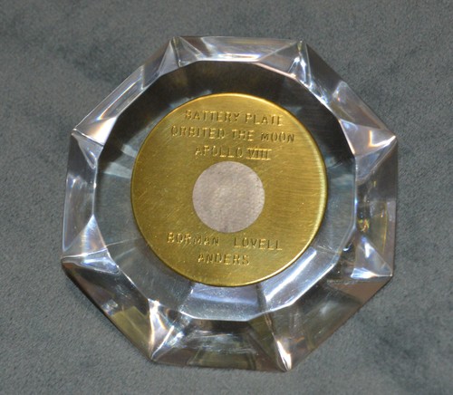 Apollo 8 Flown Battery Plate Acrylic Lucite Space Lunar Moon Artifact ...