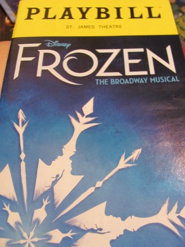 FROZEN Playbill Musical NEW YORK BROADWAY Elsa Anna Olaf NY | eBay