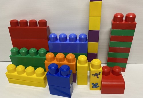 Mega Bloks Building Blocks Bundle #1 Of 4 Lots Pieces Multi Coloured ...