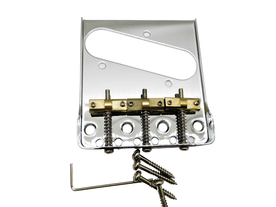 Telecaster Tele Guitar Bridge Compensated Brass Saddles Cut-Down Sides ...