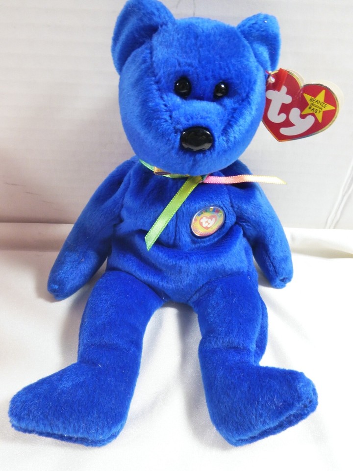 1998 TY BEANIE BABY BLUE CLUBBY BEAR | eBay