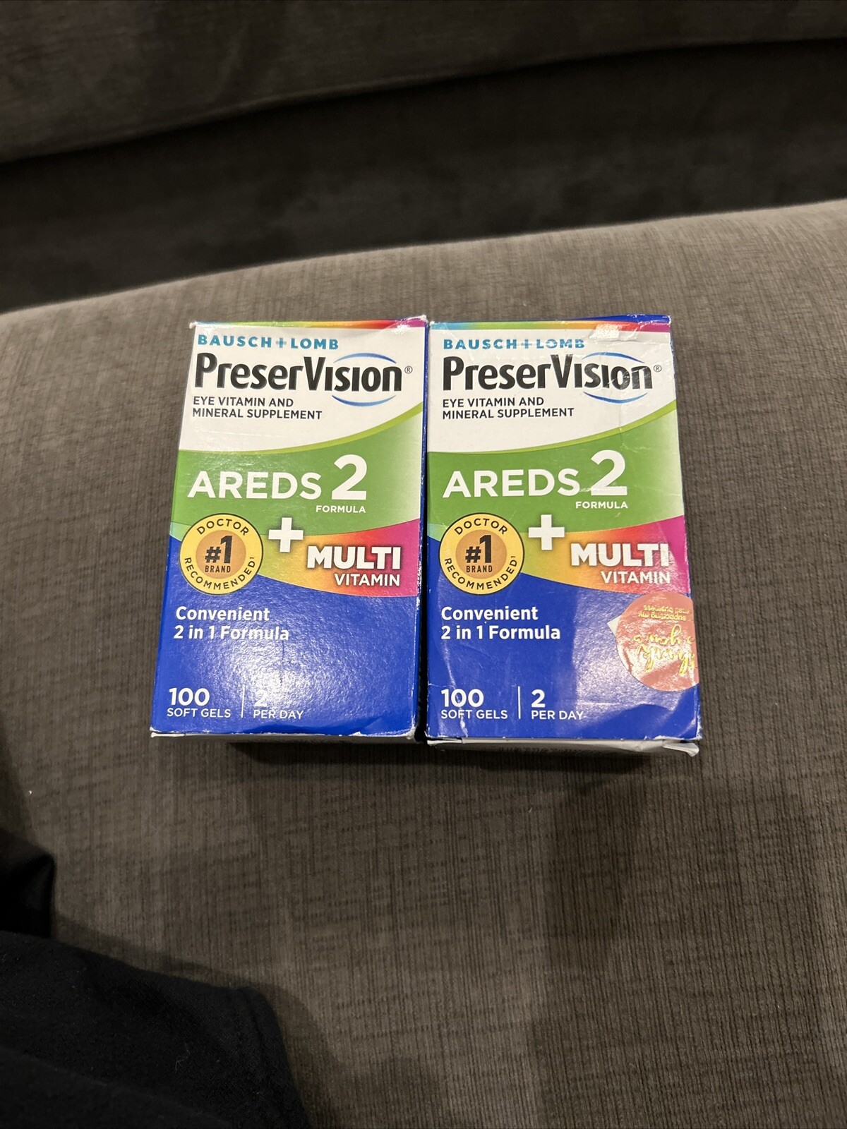 Lot Of 2 - PreserVision AREDS 2 Plus Formula Multivitamin 100 SoftGels ...