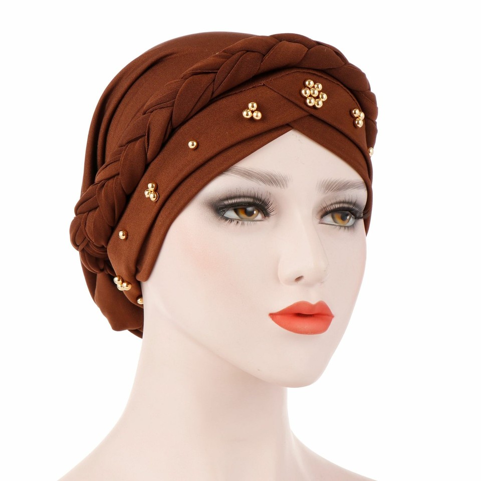 Women Head Scarf Flower Chemo Hat Turban Hair Loss Headwear Bandana ...