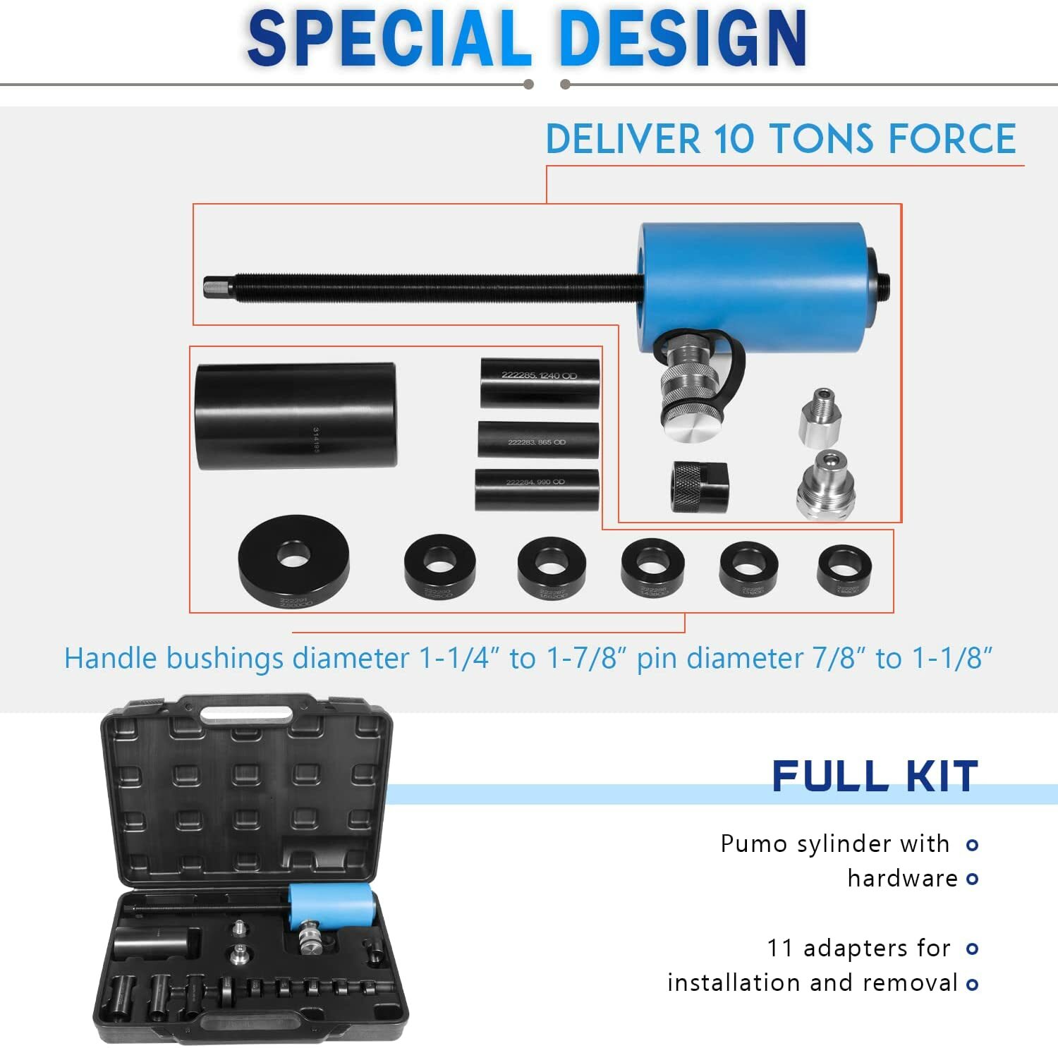 5080A Truck Front Leaf Spring Pin and Bushing Service Set Deliver 10 ...