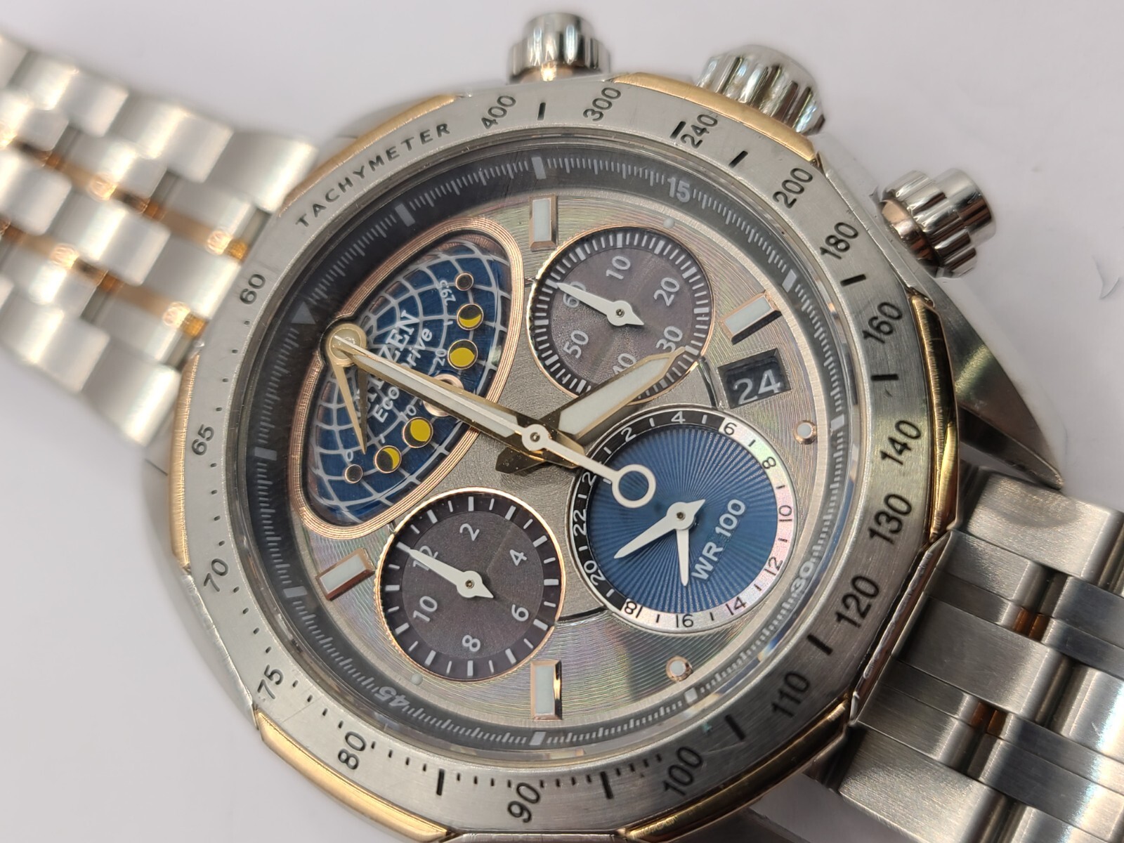 Citizen Eco-Drive Signature Collection Moon Phase Watch AV3006-50H E270 ...