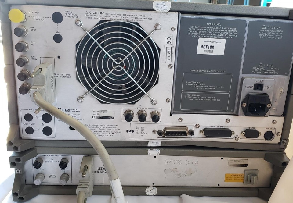 HP Agilent Vector Network Analyzer 8753D 85046B 3Ghz Test Set Option ...