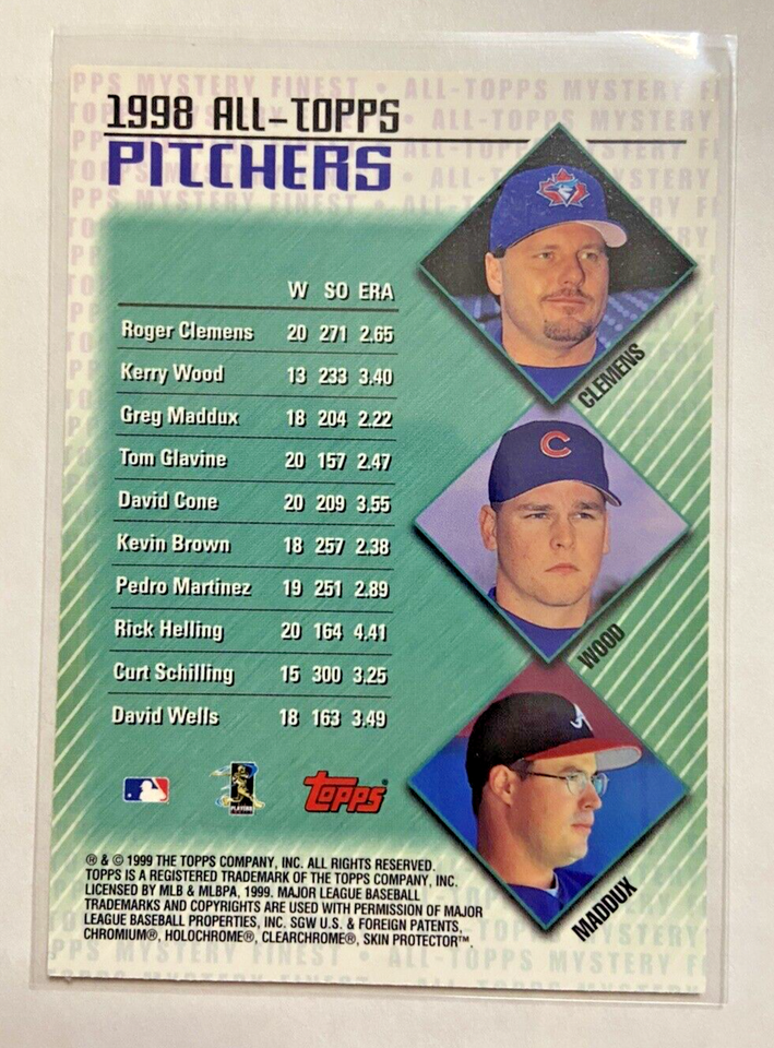 1999 topps all-topps mystery finest roger clemons m31 | eBay