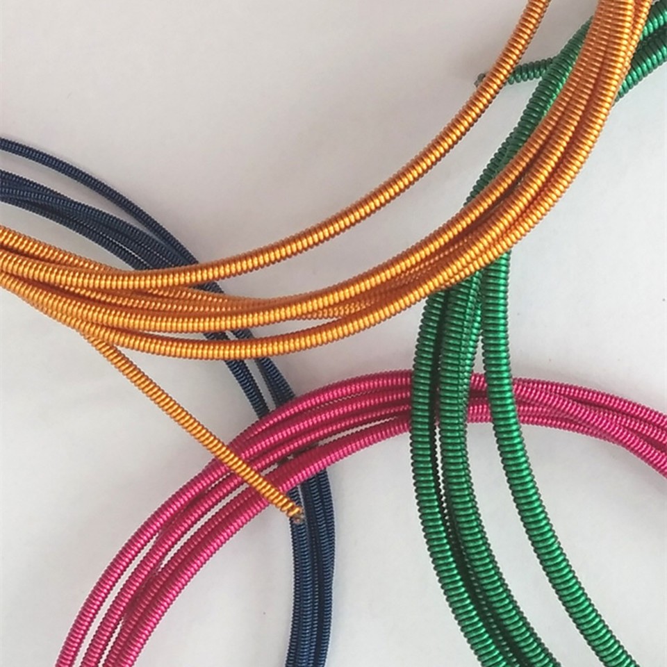 4PCS/Set Electric Bass Strings Four Color Bass Strings Bass Guitar ...