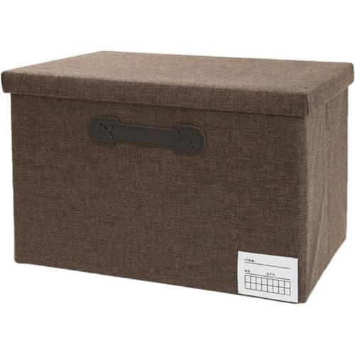 Nitori 8421095 Carabo Size Box with Lid Fab Regular Dark Brown Width 15 ...