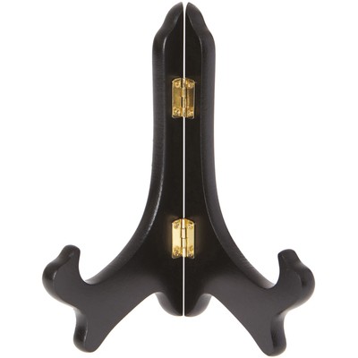 Bard's Hinged Black MDF Wood Plate Stand, 7" H x 6" W x 4.25" D (7" - 9 ...