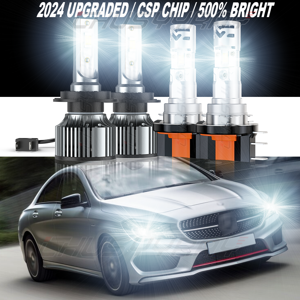 FOR Mercedes-Benz CLA250 2014 2015 2016 2019 LED Headlight kit H7+H15 ...