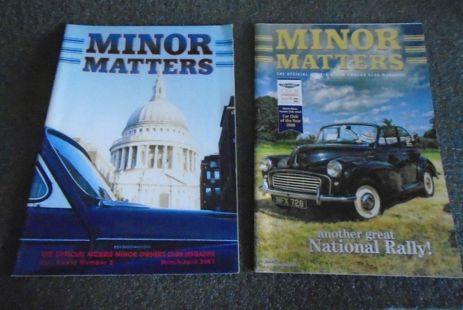 MORRIS MINOR OWNERS CLUB MAGAZINES - "MINOR MATTERS" APPROX 250 ...