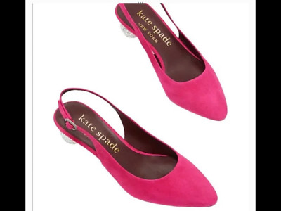 Kate Spade New York Ruby Festive Pink Suede Slingback,NWOB sz.10 ...