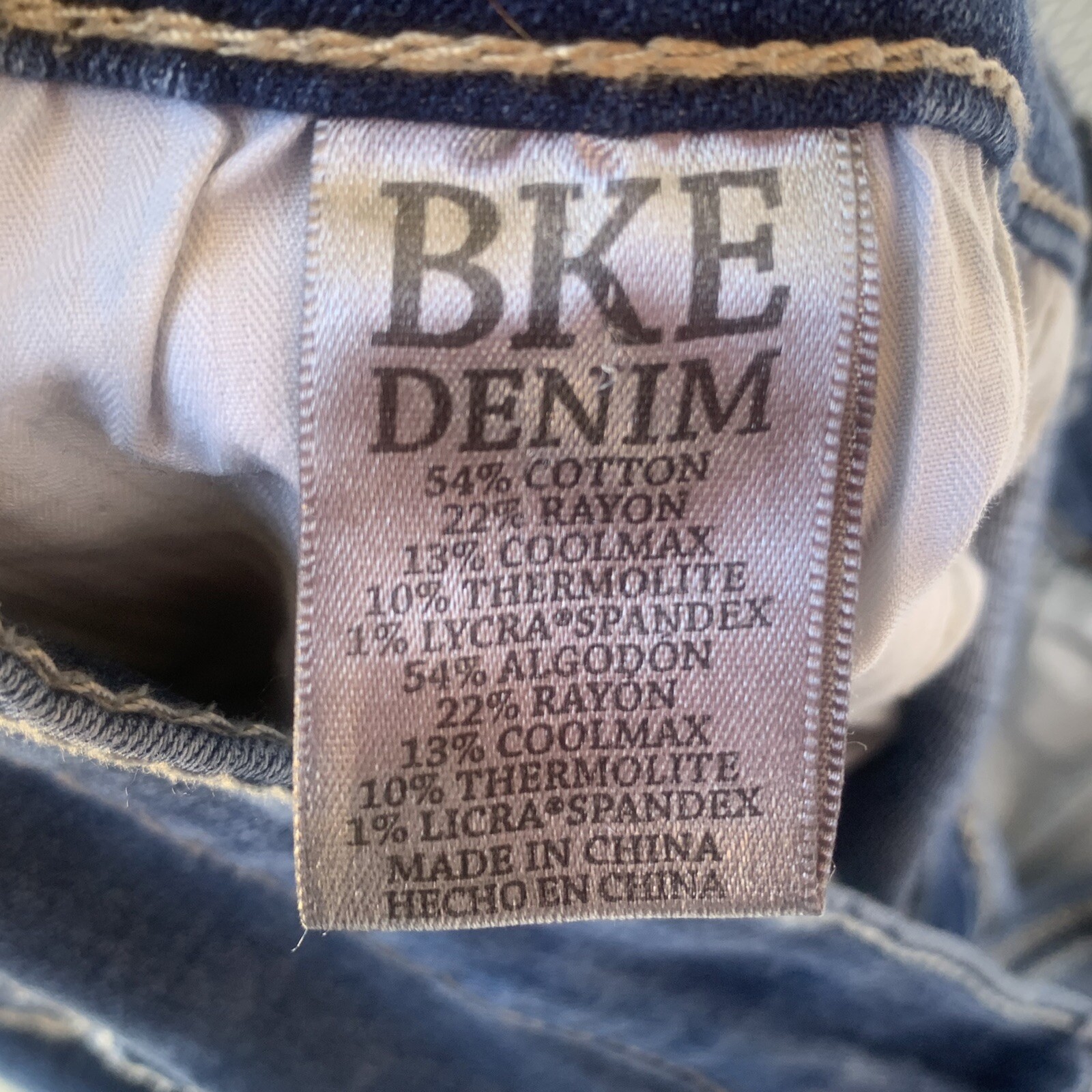 BKE Mens Jake Bootleg Jeans Fat Stitch Stretch Denim … - Gem