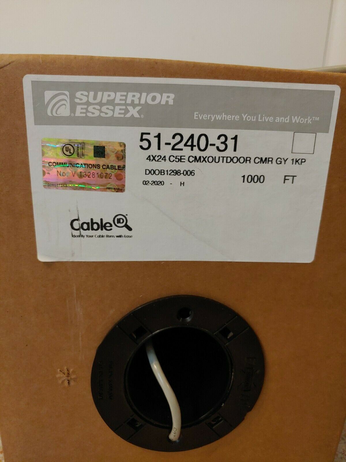 Superior Essex 5124031 Category 5e Cmr/cmx Outdoor Cable for sale ...