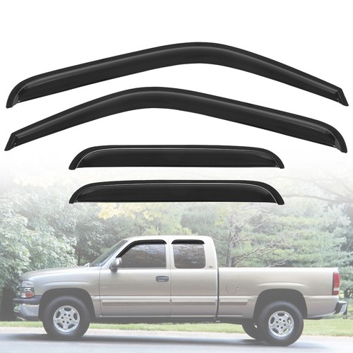 For 1999-06 Chevy Silverado GMC Sierra Extended Cab Window Visors Rain ...