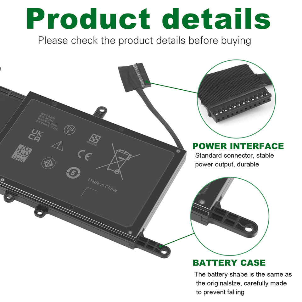 9NJM1 Battery for Dell Alienware 15 R3 R4 P31E P31E001 P31E002 P69F ...