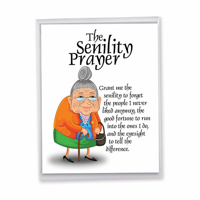 1 Large Funny Birthday Greeting Card - Senility Prayer J9046BDG | eBay