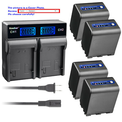 Kastar Battery LCD Rapid Charger for Sony NP-QM91D & Sony DCR-PC105 DCR ...