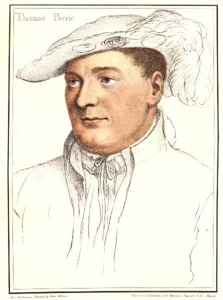 Sir Thomas Parry /Parrie by Bartolozzi/Holbein. Henry VIII's court 1884 ...