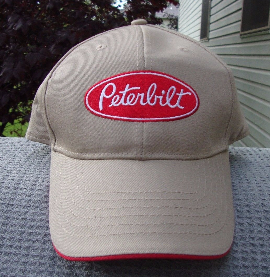 Peterbilt Baseball Cap Hat Back Khaki Red Hunter's Truck Sales NOS ...