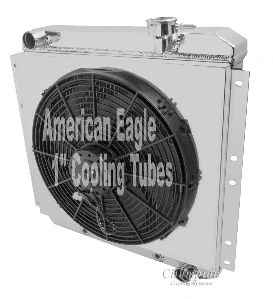 Toyota FJ40 Radiator,Shroud & 16" Fan w/Relay Kit, 2 Row 1" Tubes ...