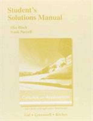 Student Solutions Manual for Calculus with Applications and Calculus ...