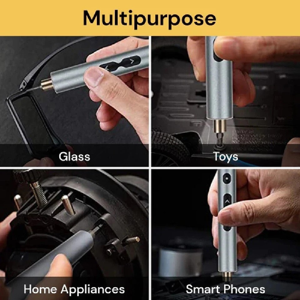 Cordless Mini Electric Screwdriver Power 28 IN 1 Precision Set Repair ...