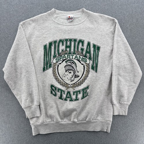 Vintage MSU Michigan State Spartans Basketball Gray 80’s Sweatshirt ...