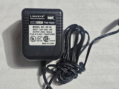 GENUINE OEM Linksys Power Adapter A9-1A, 120v/9VAC | eBay