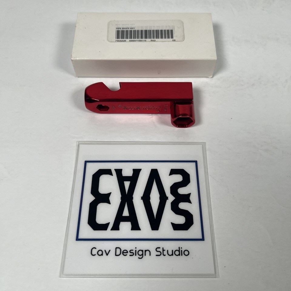 Supreme Pipe Skateboard Key Skate Tool FW20 - Brand New - Red Polished ...