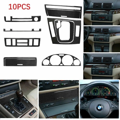 Carbon Fiber Car Interior Trims Sticker Parts For BMW 3 Series E46 1998-2005 | eBay