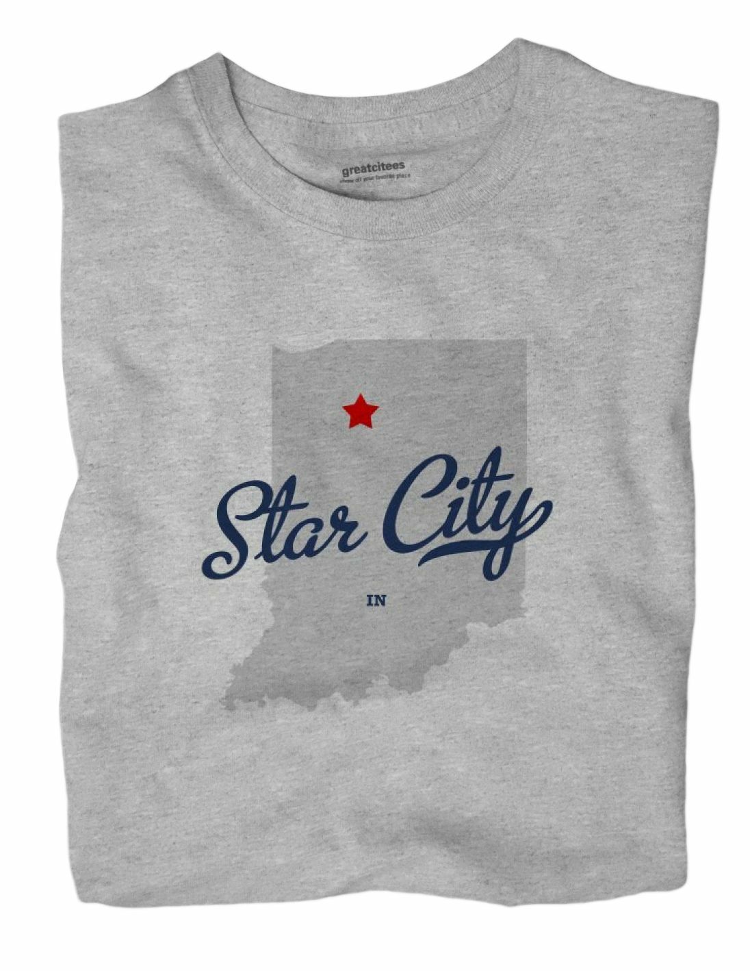 Star City Indiana IN T-Shirt MAP | eBay
