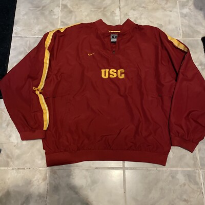 Vintage USC Trojans Nike Windbreaker Jacket XXL Men Red Embroidered 90s ...