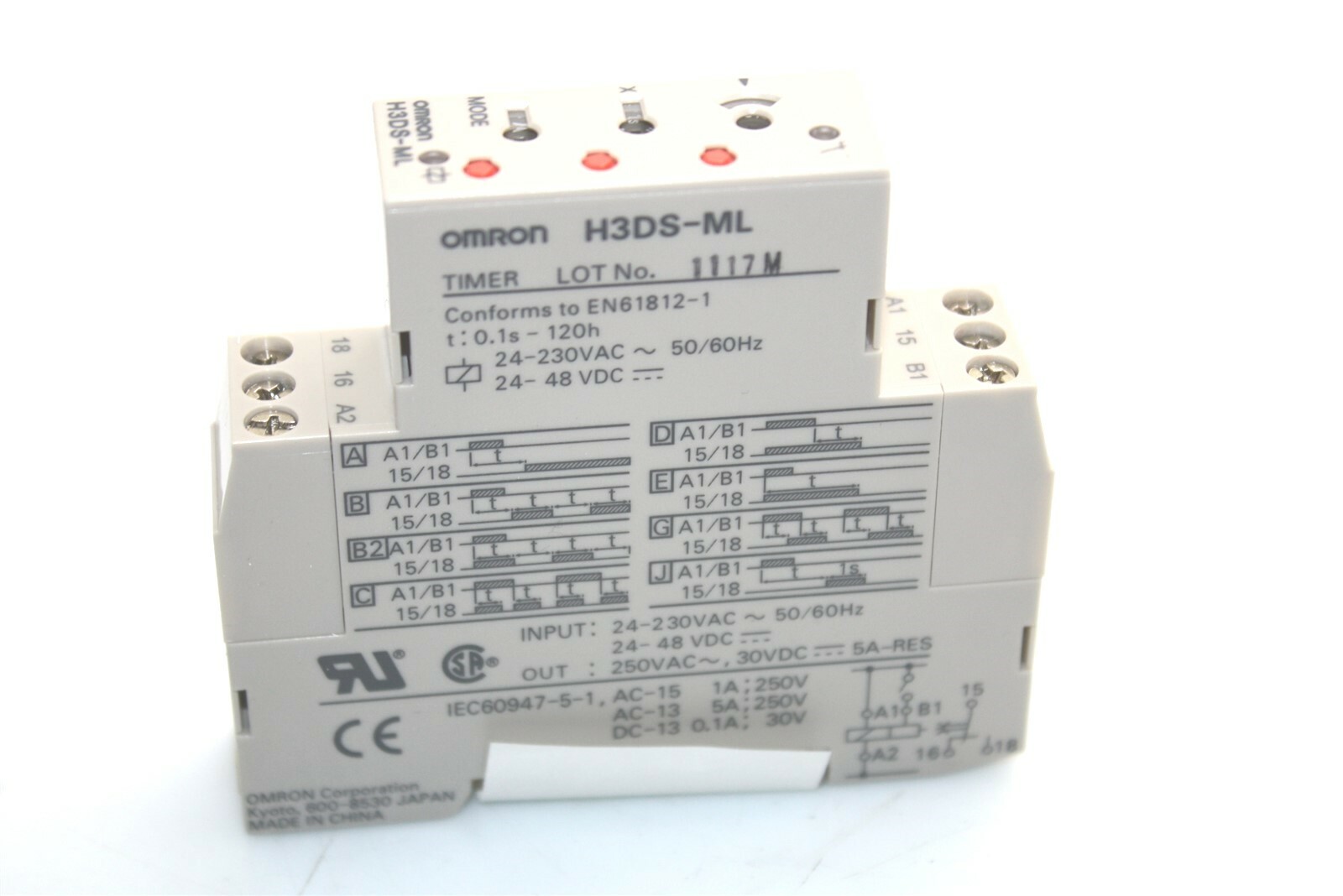 Omron+Module+Timer+H3ds-ml+24-230vac+24-48vdc+0+1s+to+120h for sale online | eBay