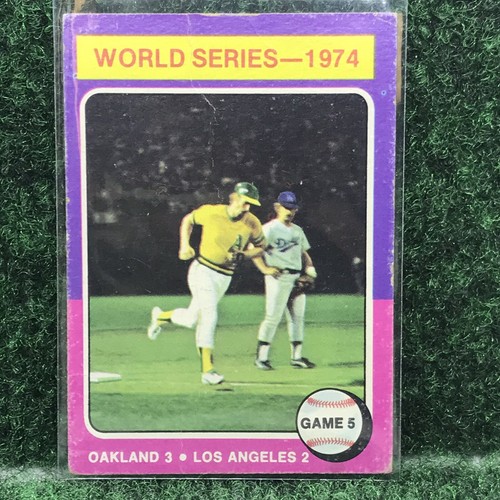WORLD SERIES - 1975 Topps Baseball #465 - Game 5 - Dodgers/Athletics ...