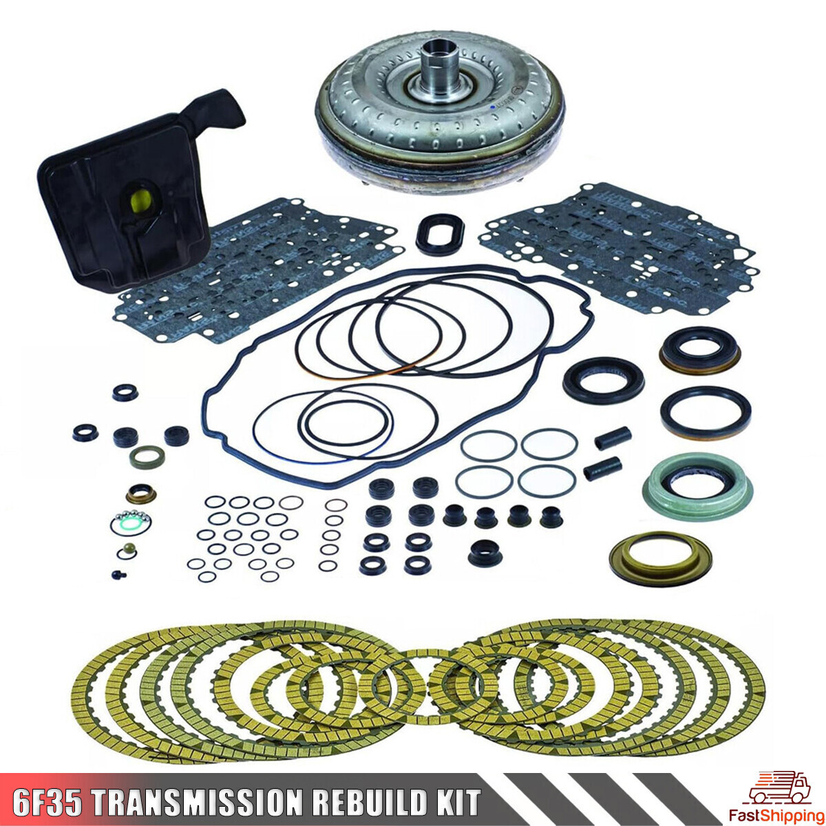 For Ford 6F35 Transmission Rebuild Kit TransTec 2013-on Ford Lincoln ...