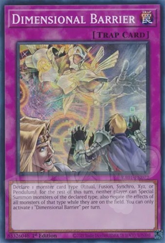 Yugioh - Dimensional Barrier - 1st Edition Super Rare NM - Free Holo ...