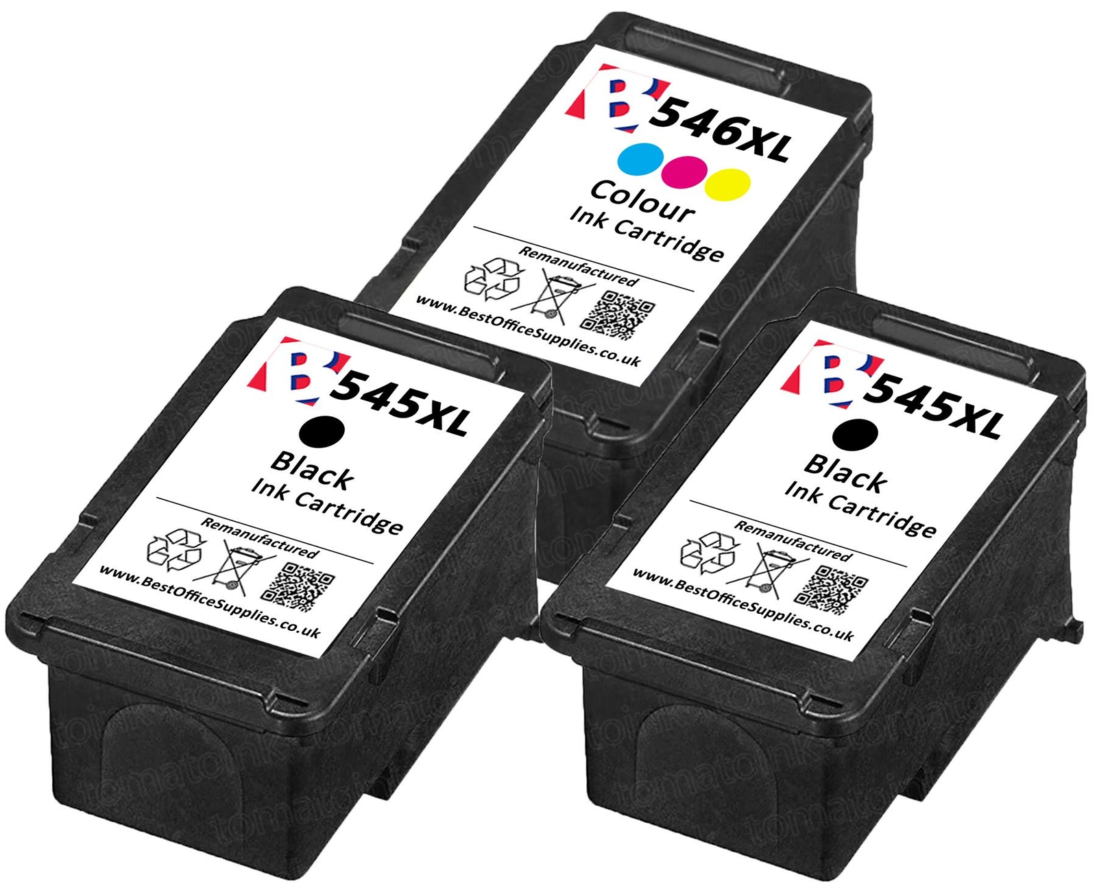 PG545XL Black CL546XL Colour Refilled Ink Cartridge For Canon TS3350 ...