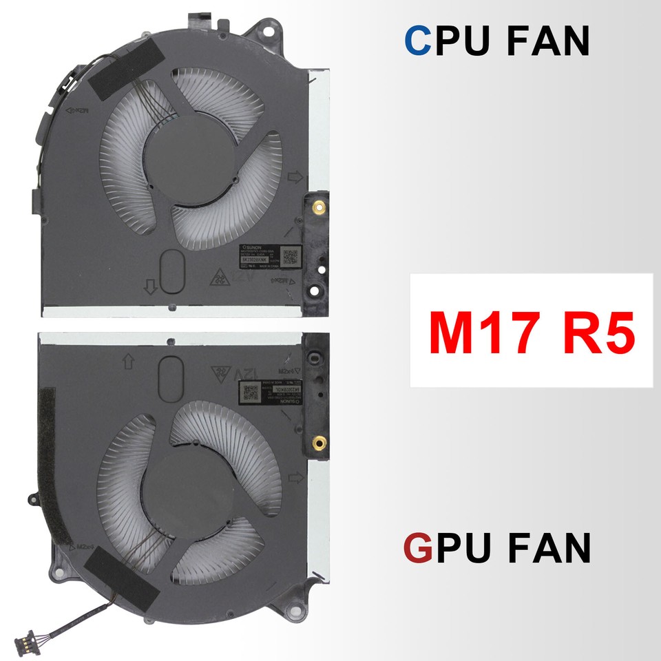 1 Pair OEM CPU + GPU Cooling Fan For DELL Alienware M15 M17 R3 R4 R5 R6 ...
