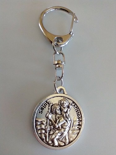 Catholic St Christopher Medal Keychain Key Chain | eBay