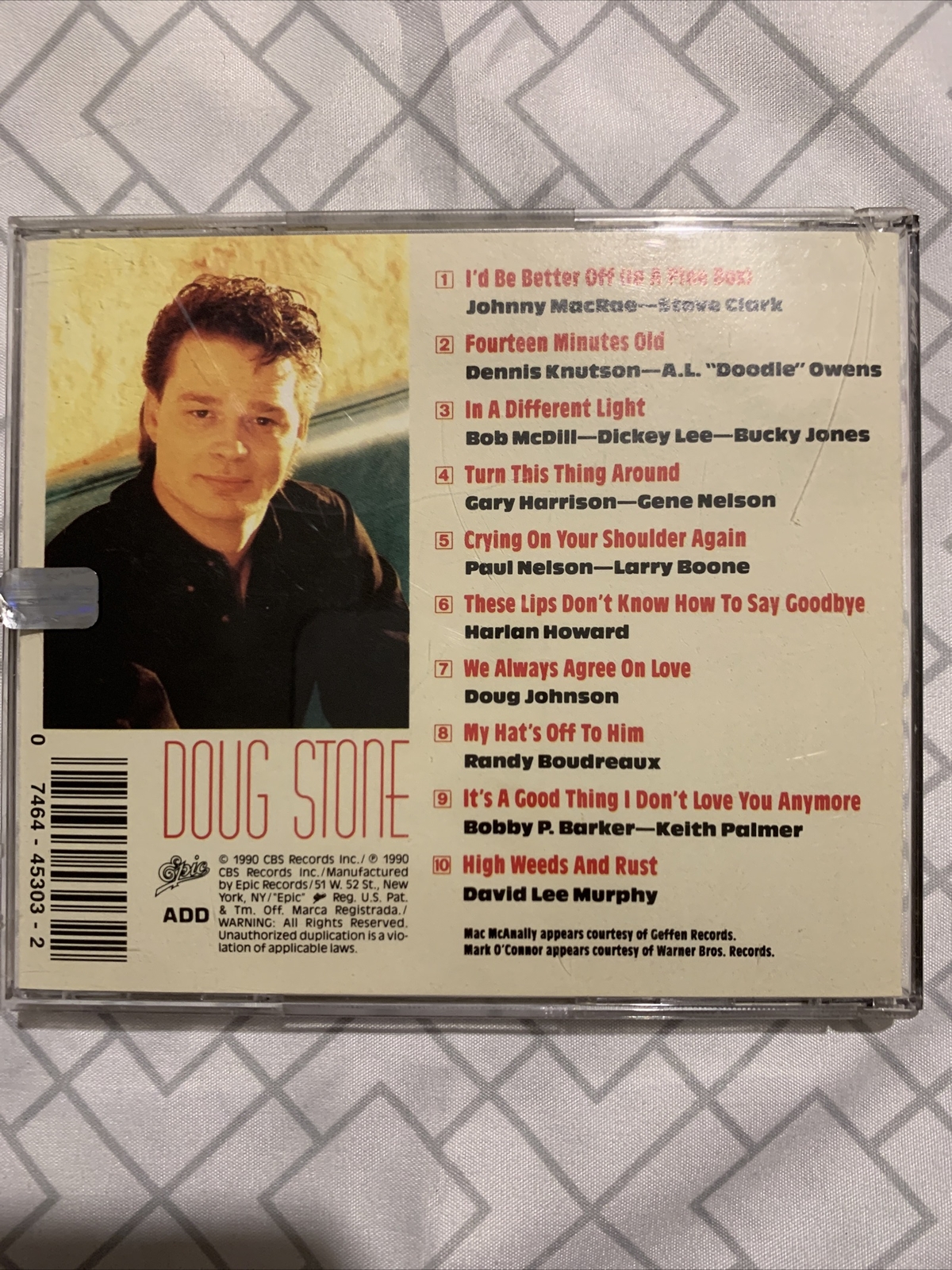 #A16 Doug Stone by Doug Stone (CD, Mar-1990, Epic) 74644530322 | eBay