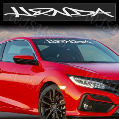 Car Front Windshield Window Banner Reflective For HONDA Auto Decal ...
