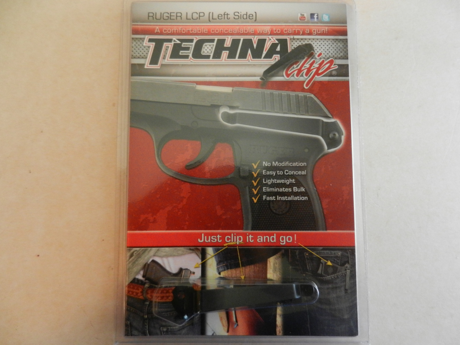 Techna Clip, Technaclip; Fits Ruger LCP; LEFT SIDE ONLY!!!; LCP-BL | eBay