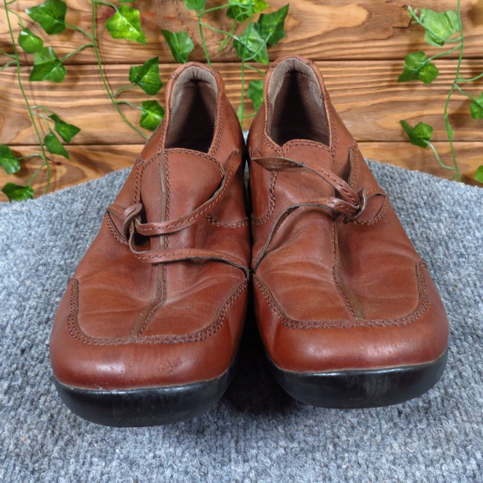 Clarks Wave Run Womens Comfort Walking Shoes 9.5 Brown Leather Casual ...