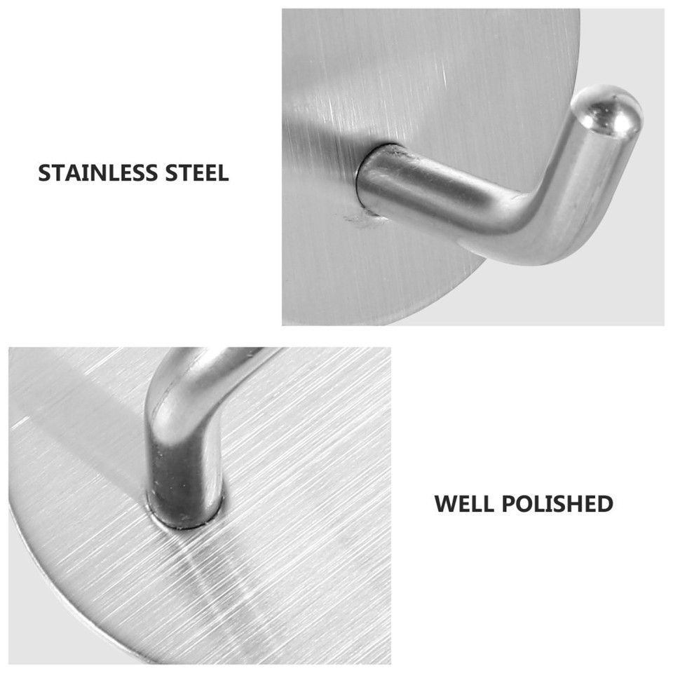 Set of 2 Self Stick Hooks Small Adhesive Heavy Duty Sticky Hanging ...