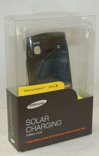Genuine Samsung M580 Replenish Solar Charging Battery Cover Cell Phone ...