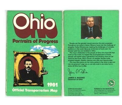 Vintage 1981 Ohio Official Road Map – State Highway Department | eBay