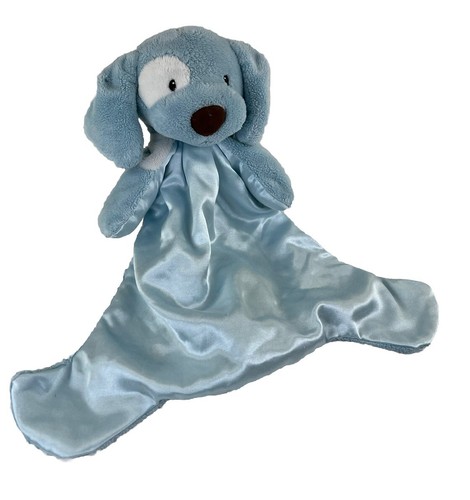 Gund Baby Blue Huggybuddy Spunky Puppy Dog Security Blanket Lovey Plush ...